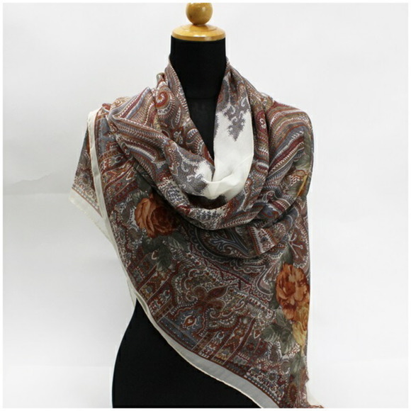 Etro | Accessories | Etro Silk Scarf Muffler Large Format Engine ...